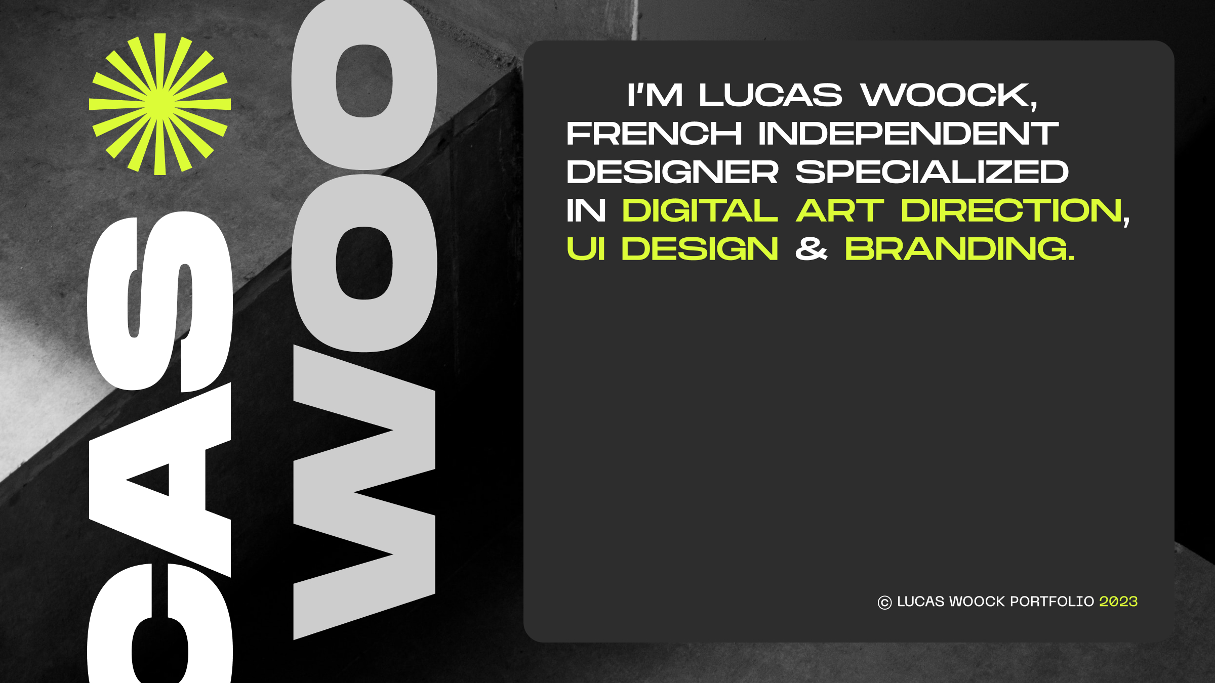 Lucas Woock - Independant digital designer